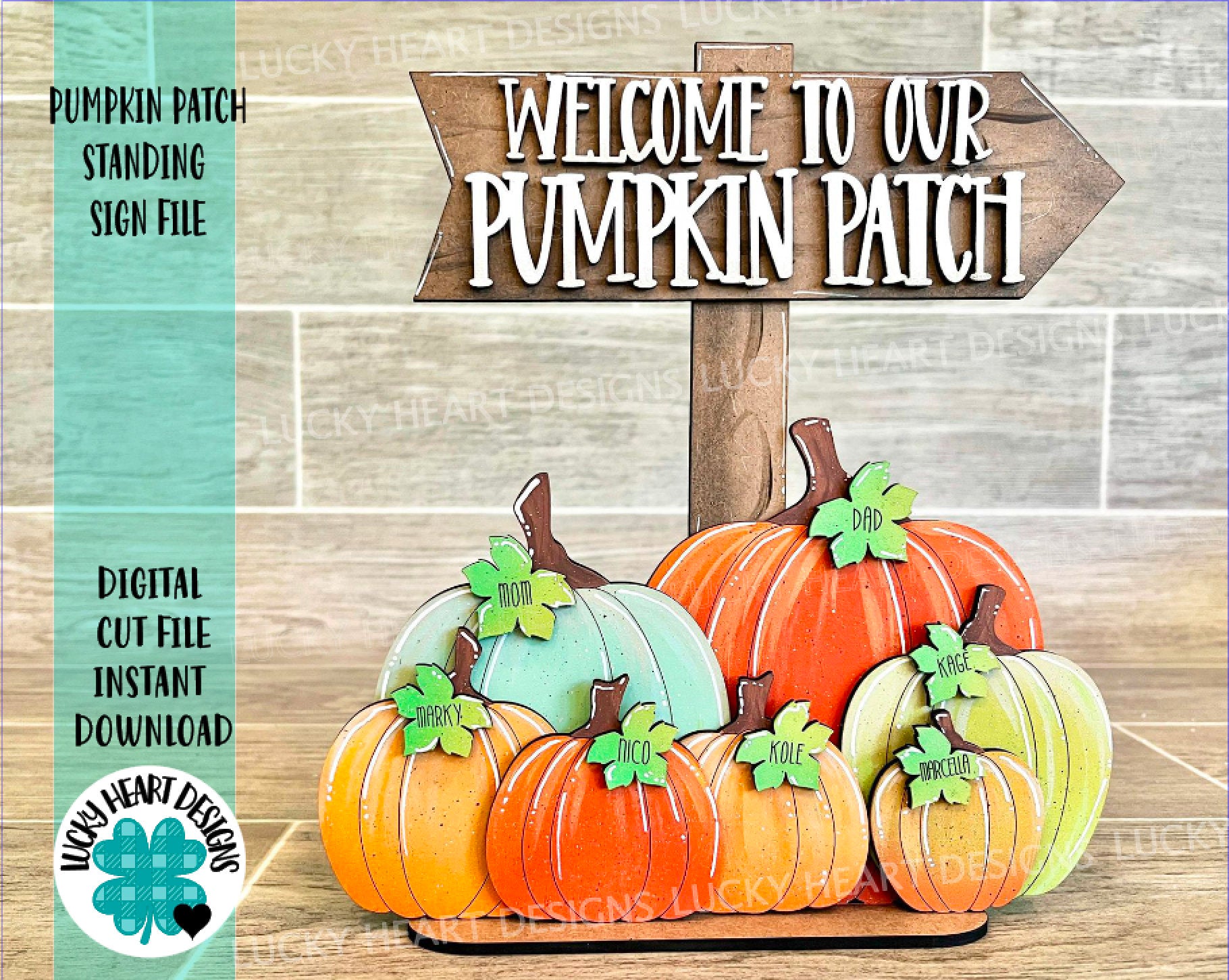 Pumpkin Patch Standing Sign File SVG, Fall Glowforge, Fall, Personaliz ...