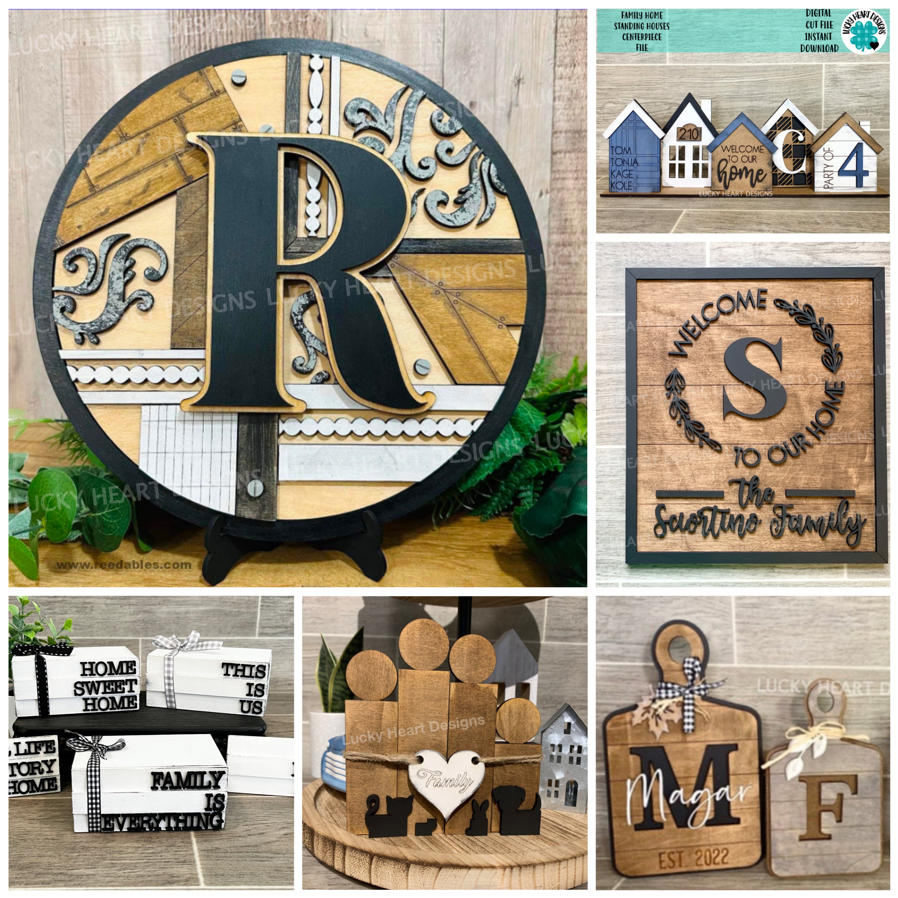 FAMILY HOME INITIAL DECOR – Lucky Heart Designs