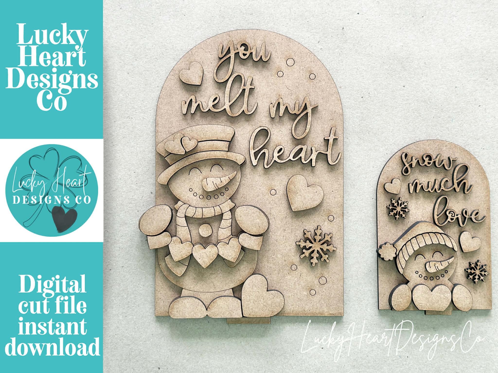 Snowman Valentine Tall Arch Sign Interchangeable File SVG, TINY INSERT ...