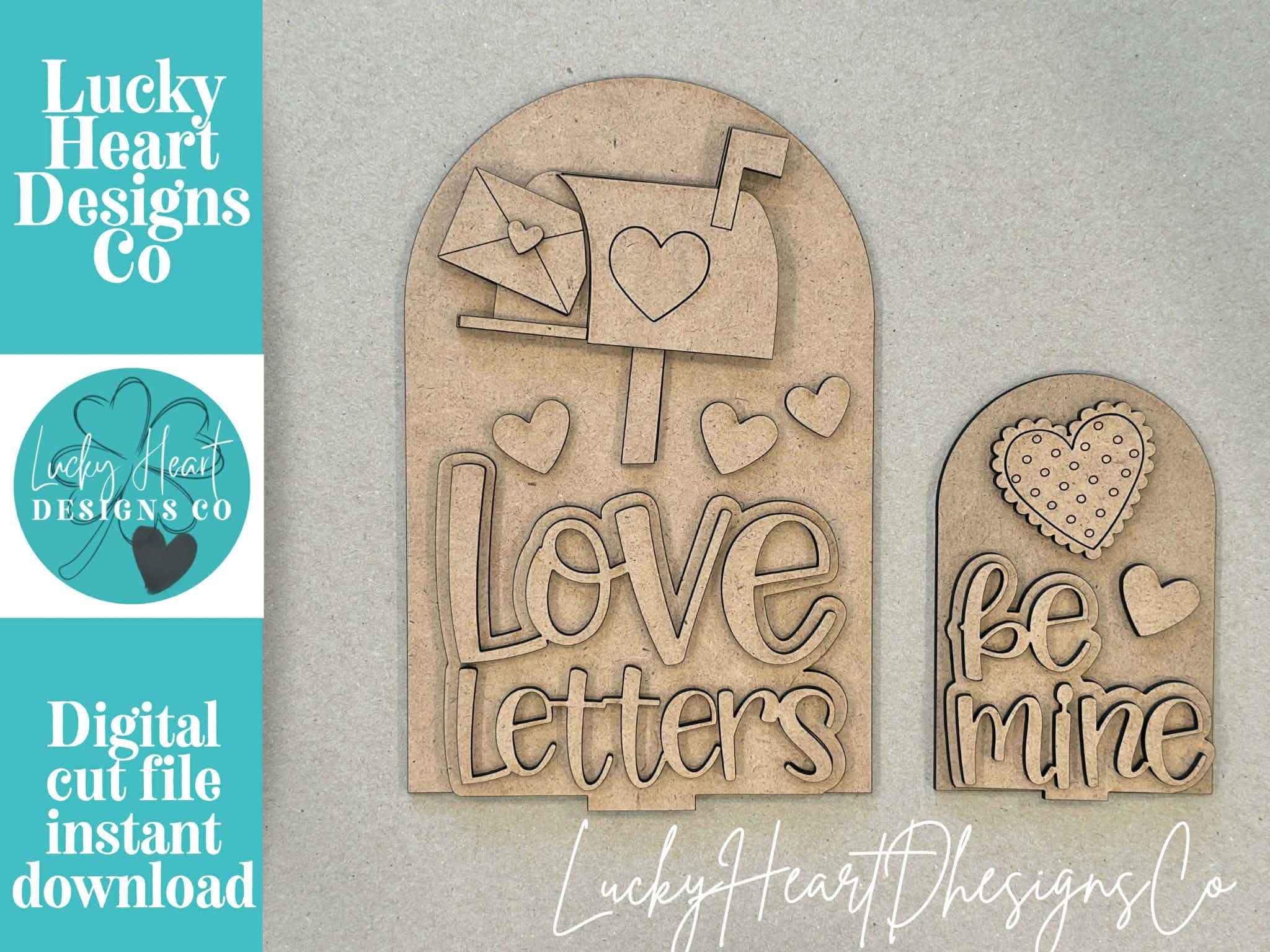 Love Letters Valentine Tall Arch Sign Interchangeable File SVG, TINY ...