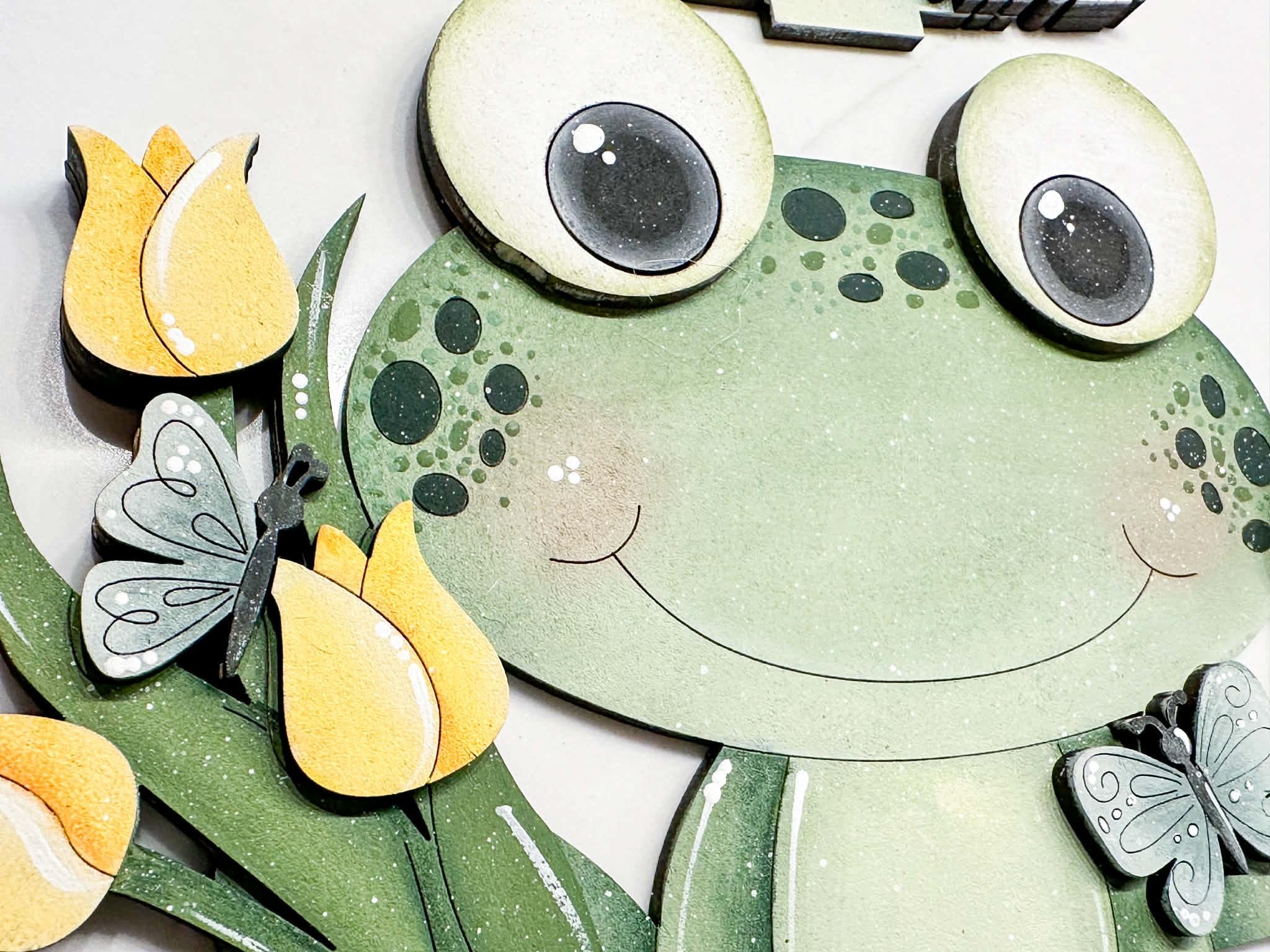 Spring Frog For The Flower Basket Interchangeable File SVG, TINY, Flor ...